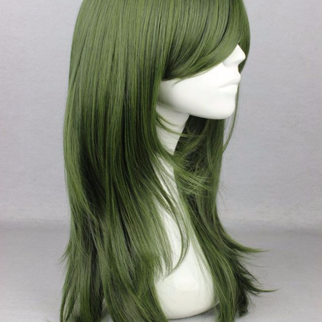 Olive Girl (65cm) // Premium Grade Super Soft Solid Army Green Wavy ...