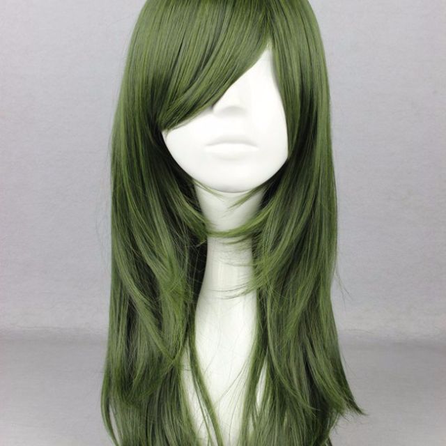 Olive Girl (65cm) // Premium Grade Super Soft Solid Army Green Wavy ...