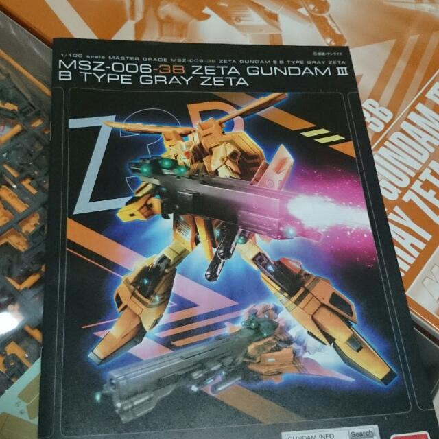 P-Bandai MSZ-006-3B Zeta Gundam III B Type Gray Zeta MG 1/100, Hobbies & Toys, Toys & Games on ...
