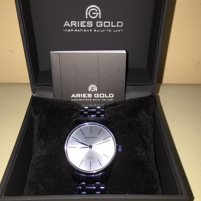 (RESERVED) Aries Gold solid stainless steel Watch, Men's Fashion ...