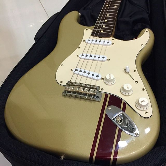 John Mayer Shoreline Gold Limited Edition W/Racing Stripes Stratocaster ...