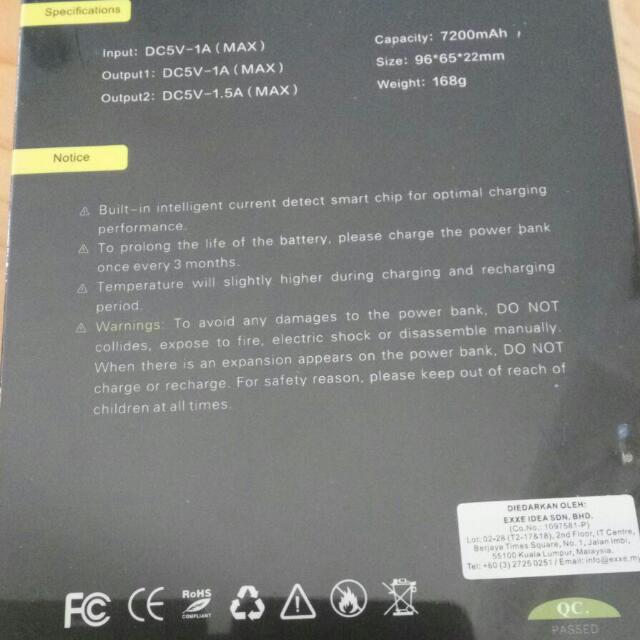 Cager Power Bank (7200mAh), Looking For on Carousell