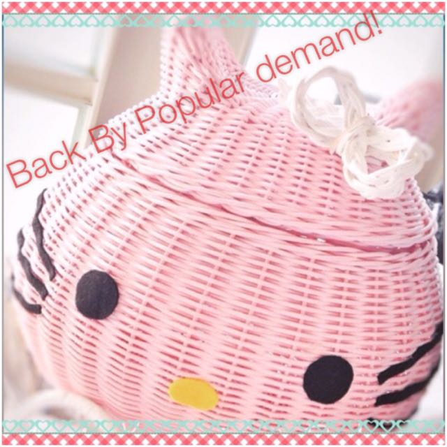 Handmade Hello Kitty Rattan basket, Babies & Kids, Baby Nursery & Kids ...