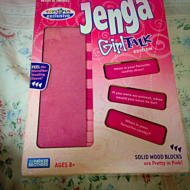 Jenga Girl Talk, Hobbies & Toys, Toys & Games on Carousell