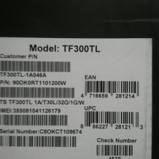 Asus Transformer TF 300 Tl, Computers & Tech, Parts & Accessories ...