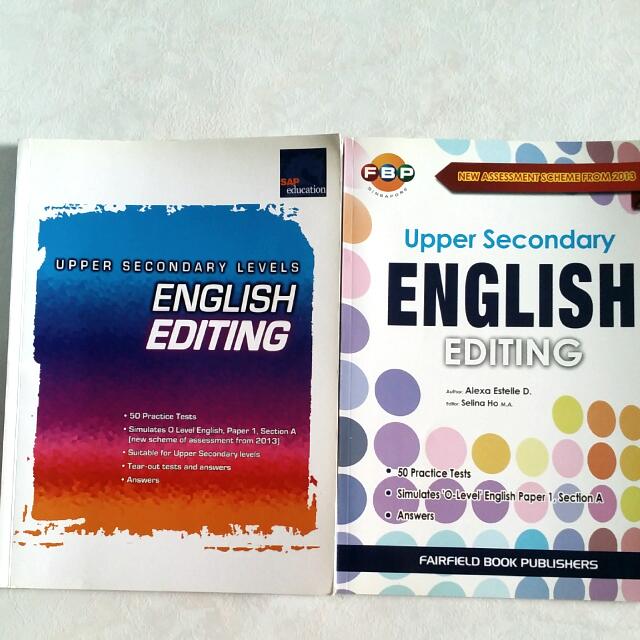 English Language Editing Books (Upper Secondary), Hobbies & Toys, Books ...