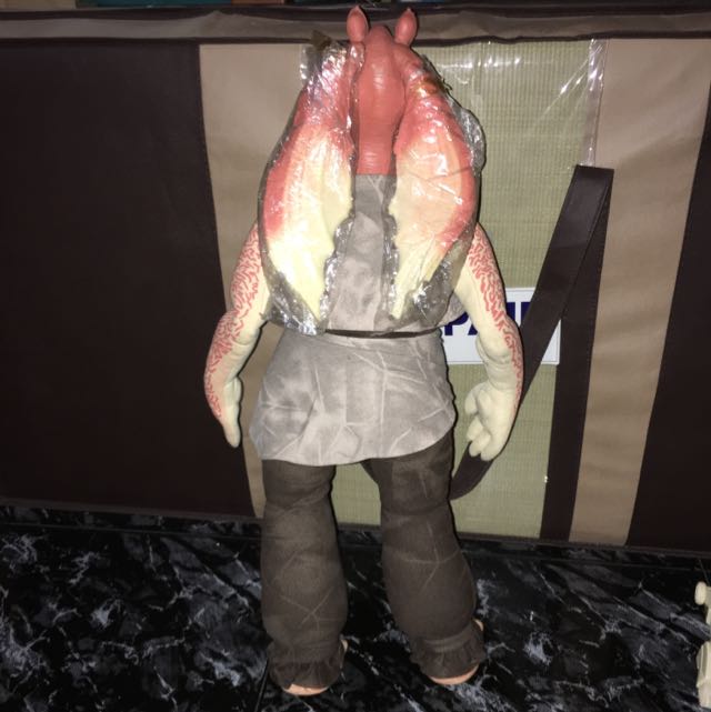 Star Wars 21 Inch Tall Jar Jar Binks Plush Talking Alarm Clock With Pit ...