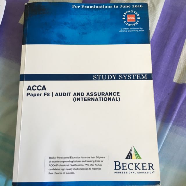 ACCA F8 Audit And Assurance Textbook From Becker., Hobbies & Toys ...