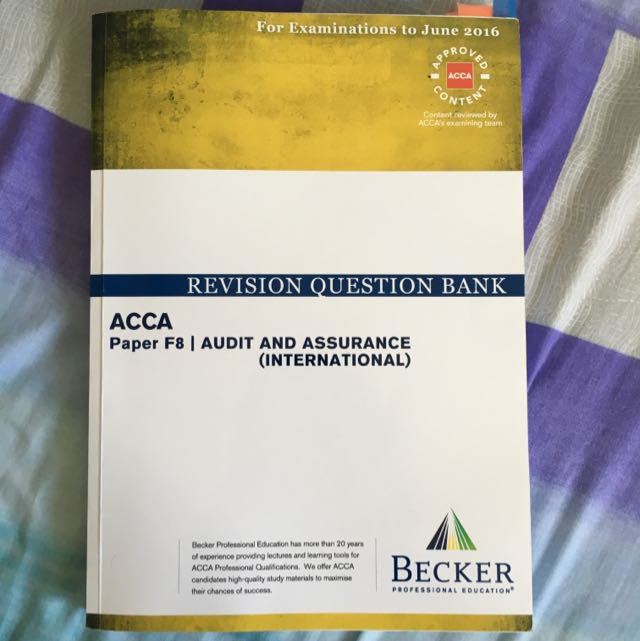ACCA F8 Audit And Assurance Textbook From Becker., Hobbies & Toys ...