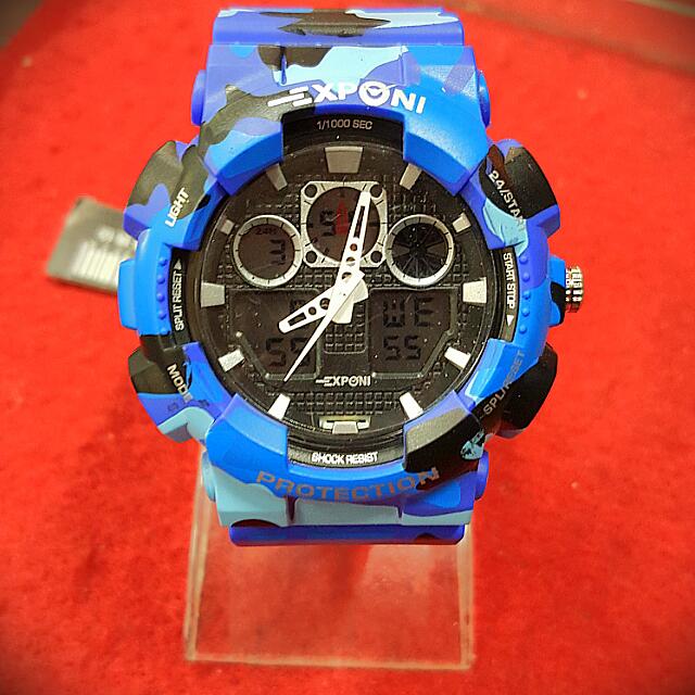 Exponi Camo (Blue) Watch, Sports Equipment, Exercise & Fitness, Cardio ...