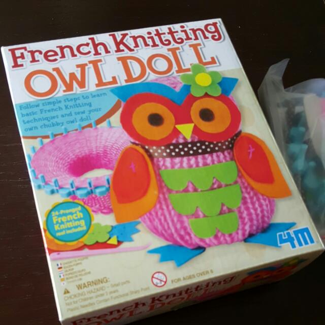 Brand New French Knitting Owl Doll DIY Follow Simple Steps Basic Learn ...