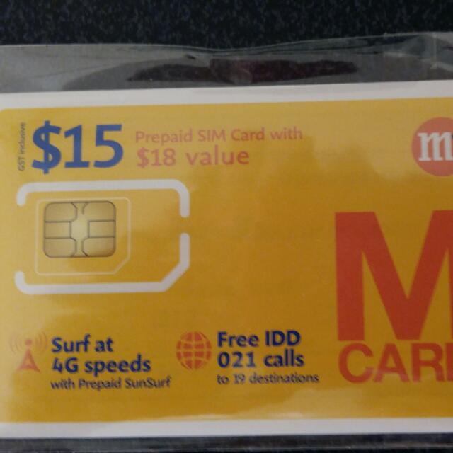 M1 Prepaid SIM card With $18 Value, Tickets & Vouchers, Local ...