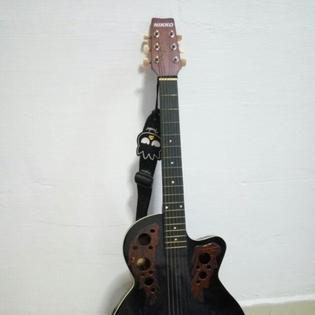 Nikko Semi-Acoustic Guitar, Hobbies & Toys, Music & Media, Music ...