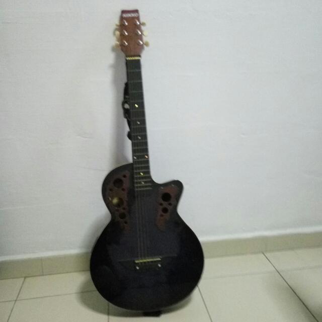 Nikko Semi-Acoustic Guitar, Hobbies & Toys, Music & Media, Music ...