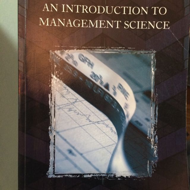 An Introduction To Management Science, Hobbies & Toys, Books ...