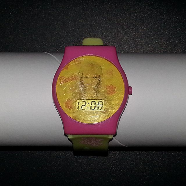 Mattel Barbie (Pink) Medium Round Digital Watch, Furniture & Home ...