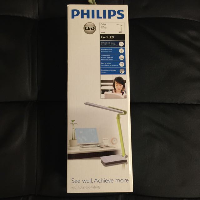 Philips EyeFi LED Desk Light Model 30089, Health & Nutrition, Health ...