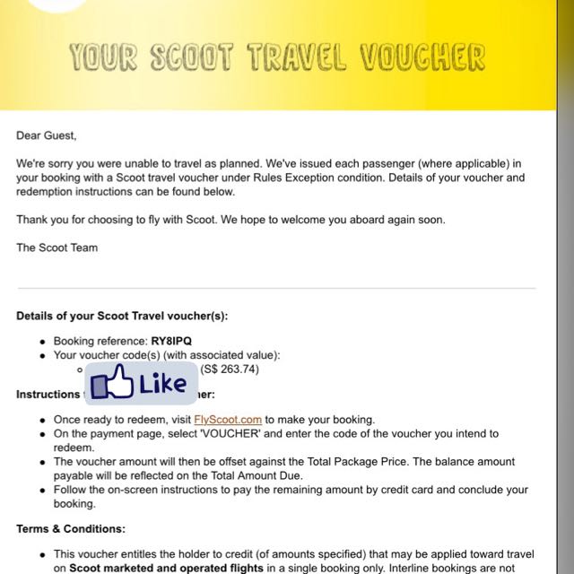 Scoot Ticket Value, Tickets & Vouchers, Event Tickets on Carousell