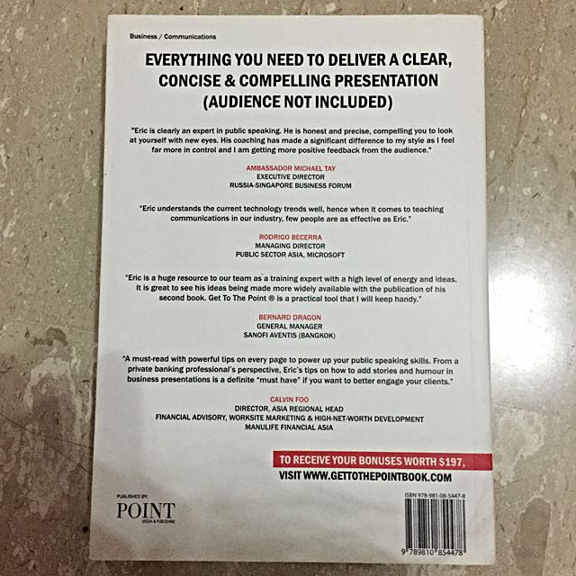 Get To The Point by Eric Feng, Hobbies & Toys, Books & Magazines ...