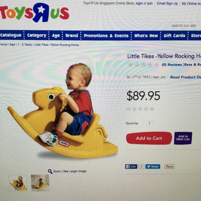 Little tikes Yellow Rocking Horse., Hobbies & Toys, Toys & Games on ...
