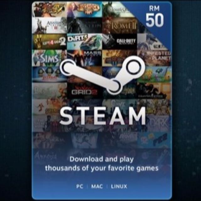 Steam Wallet RM50 Digital Code, Hobbies & Toys, Toys & Games on Carousell