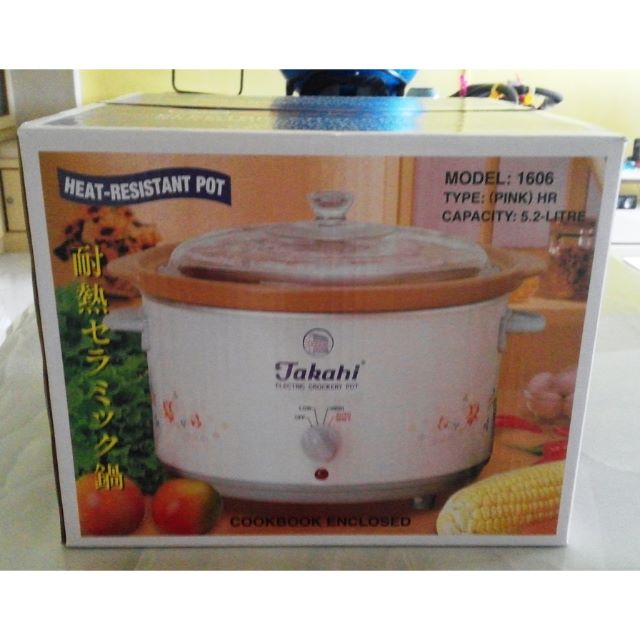 Takahi Slow Cooker Model 1606, TV & Home Appliances, Kitchen Appliances ...