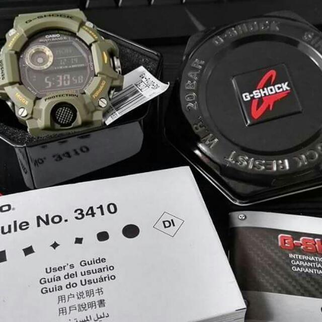 Casio Gshock Rangeman GW9400 GW-9400 Olive Green, Mobile Phones & Gadgets, Wearables & Smart ...