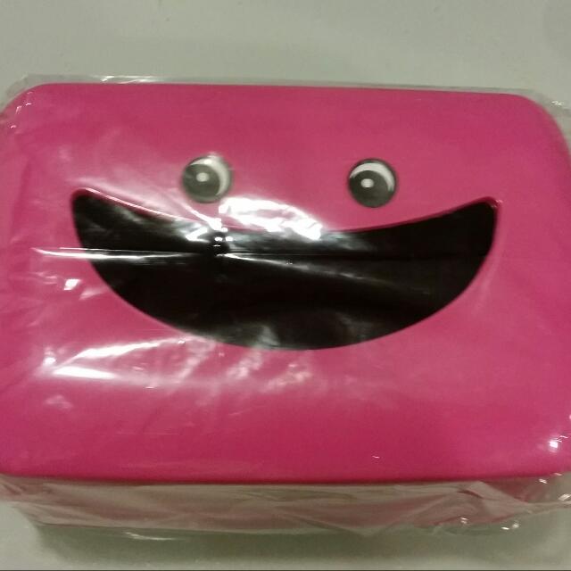 Brand New Pink Smiley Face Tissue Box, Babies & Kids, Bathing ...