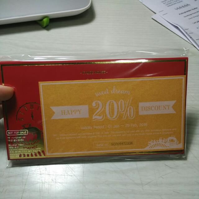 Etude House 20% Voucher And Red Packets, Hobbies & Toys, Stationery ...