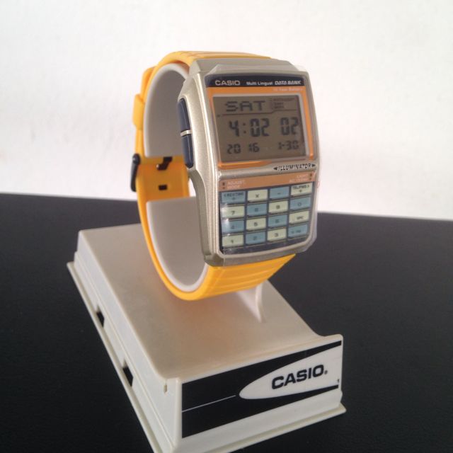 NEW DEADSTOCK CASIO DATABANK DBC32 YELLOW MONDO STYLE '08 DEADSTOCK ...