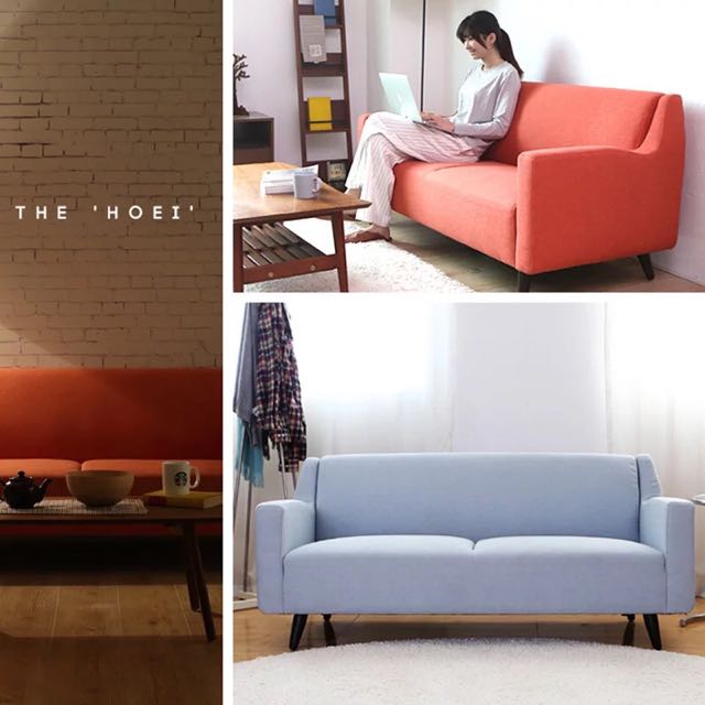 Japanese Style Minimalistic Fabric Sofa / Couch, Furniture & Home ...