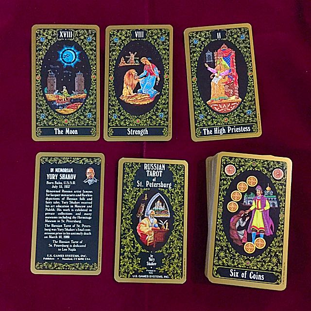 Russian Tarot Of St. Petersburg: 78 Card Deck, Hobbies & Toys, Toys ...
