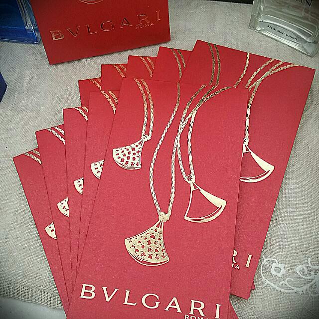 Bvlgari Hong Bao / Red Packet, Luxury, Bags & Wallets on Carousell