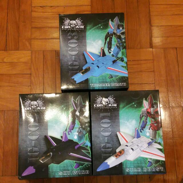 Igear Starscream Thundercracker Skywarp Con Air Raptor Squadron ...