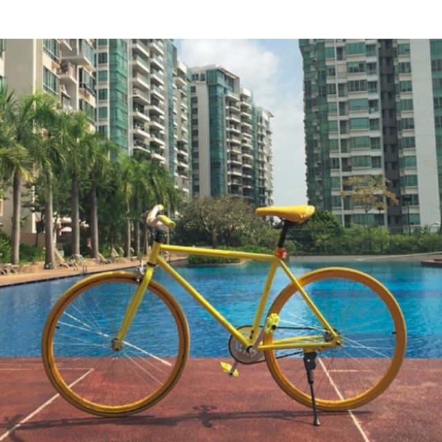 Yellow Bicycle Fixie, Sports Equipment, Bicycles & Parts, Bicycles on ...