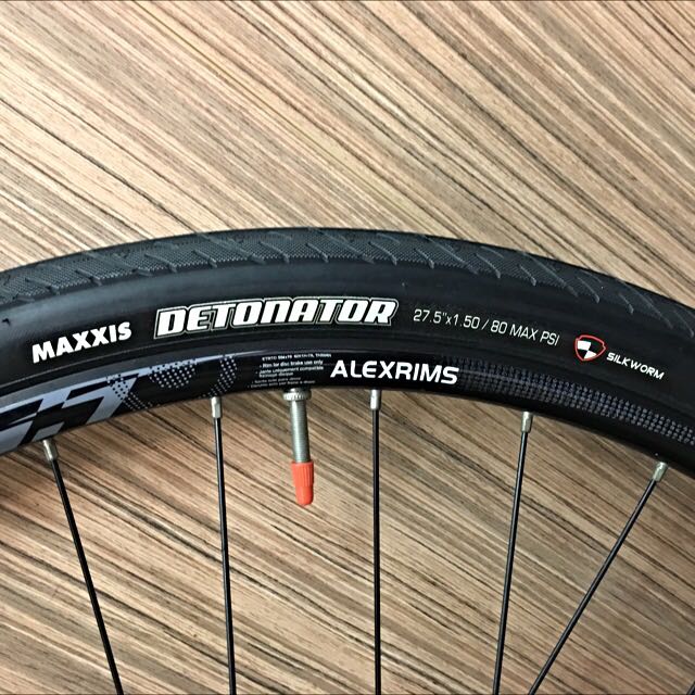 Alexrims 27.5 Wheelset with Shimano Cassette and Maxis Detonator Tyres ...