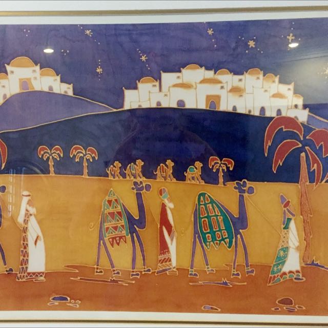 Dessert print in frame (Susan Walpole - Dubai Camel Lady), Furniture ...