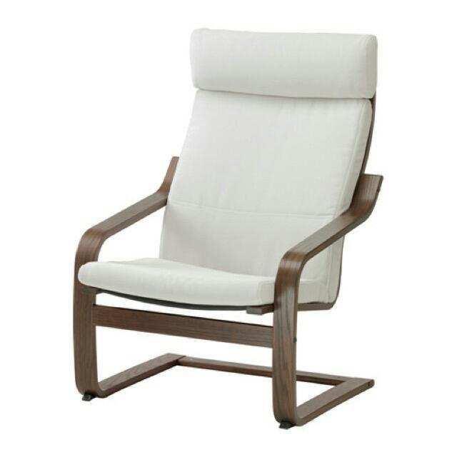 IKEA Poang Armchair And Footstool, Furniture & Home Living, Furniture ...