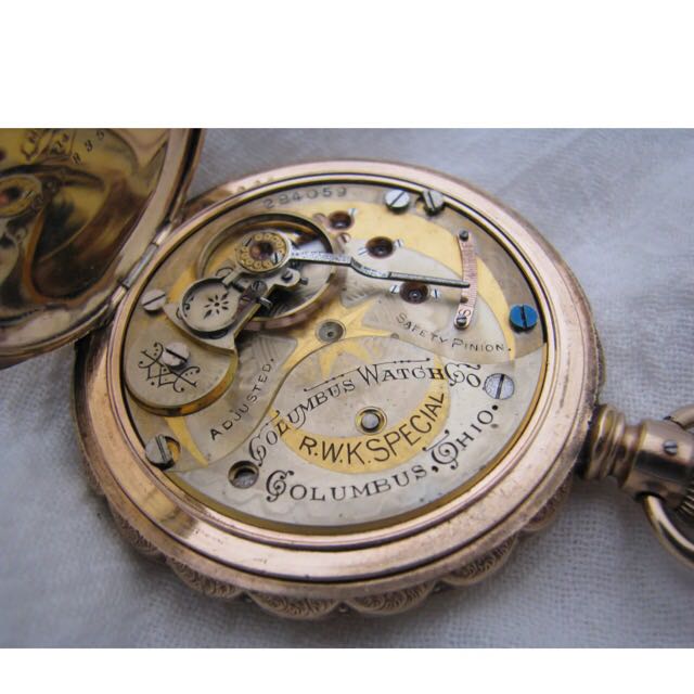 Pocket Watch Vintage Columbus Watch Co. 18s, Hobbies & Toys ...