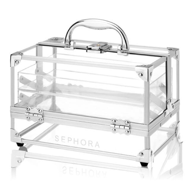 Sephora Collection Clear Medium Train Case, Beauty & Personal Care ...