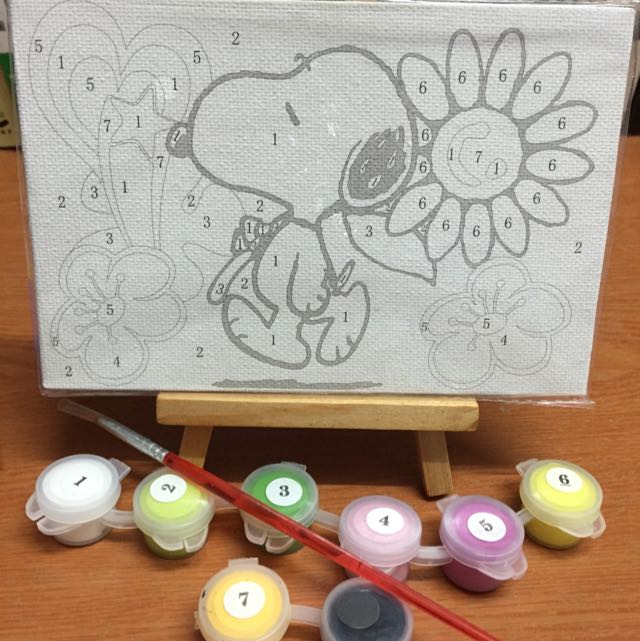 Happiness Painting By Numbers Snoopy, Hobbies & Toys, Memorabilia ...