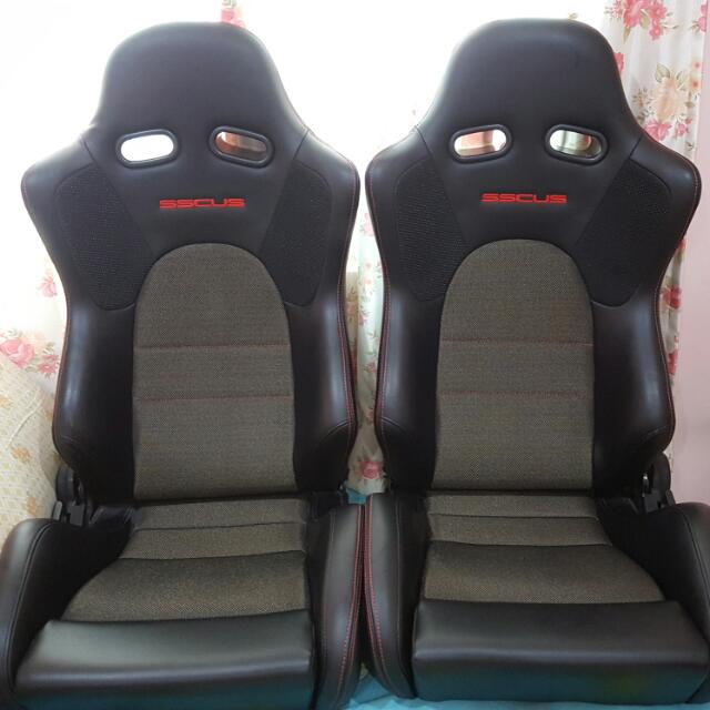 SSCUS STAR PU Semi Bucket Seats, Cars on Carousell