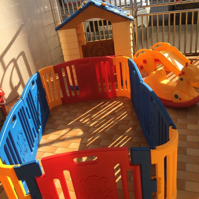 Combo . Selling Edu Play Combo Set (playhouse, Slide, Fence With 2 ...