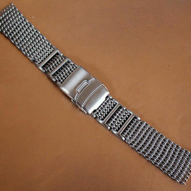 Shark Mesh Stainless Steel Bracelet - with removable Links., Sports ...
