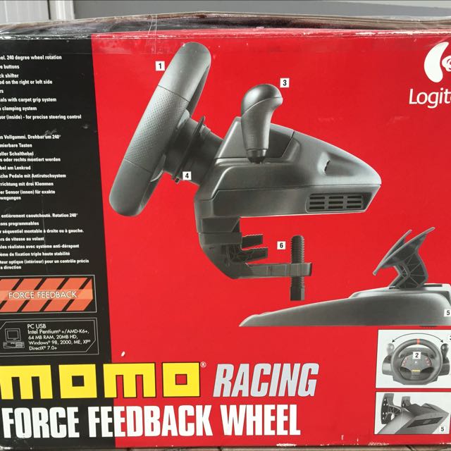 Logitech MoMo Racing Feedback Wheel, Sports Equipment, Exercise ...