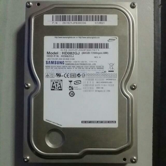 Samsung 80GB 3.5" 7200RPM SATA Hard Disk Drive HDD HD082GJ, Everything ...