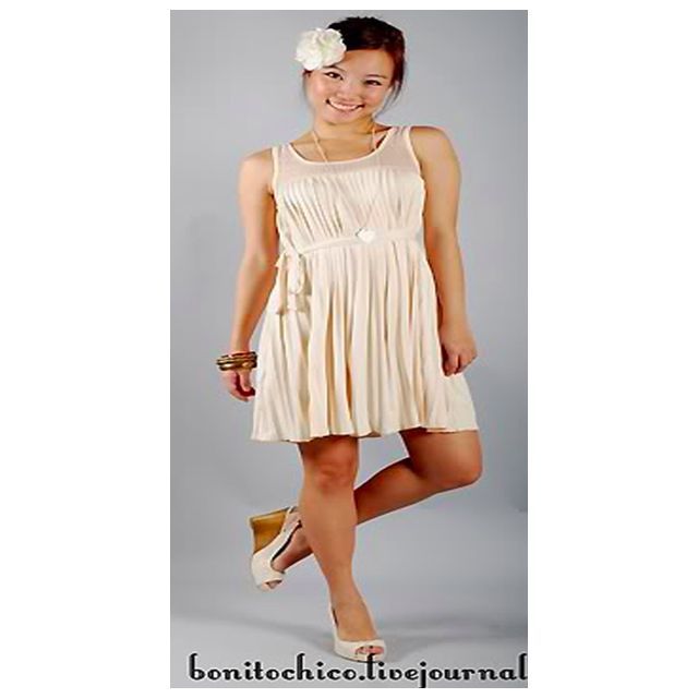 BonitoChico Pleated Dress in Nude, Women's Fashion, Dresses & Sets ...