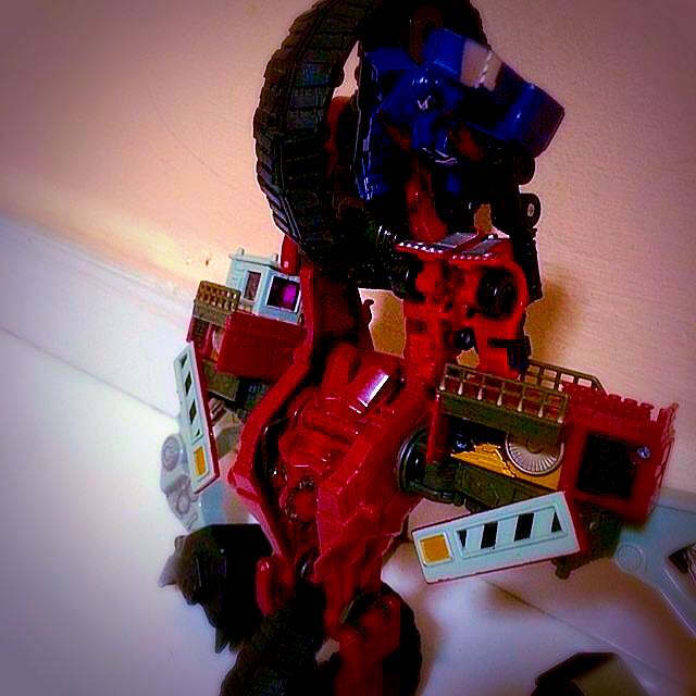 Voyager Demolisher w/ Legends Optimus Prime ROTF Transformers Hasbro ...