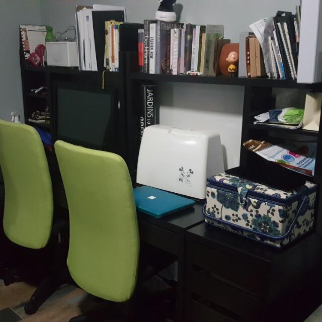 Study Table For Two With Chairs, Furniture & Home Living, Furniture ...