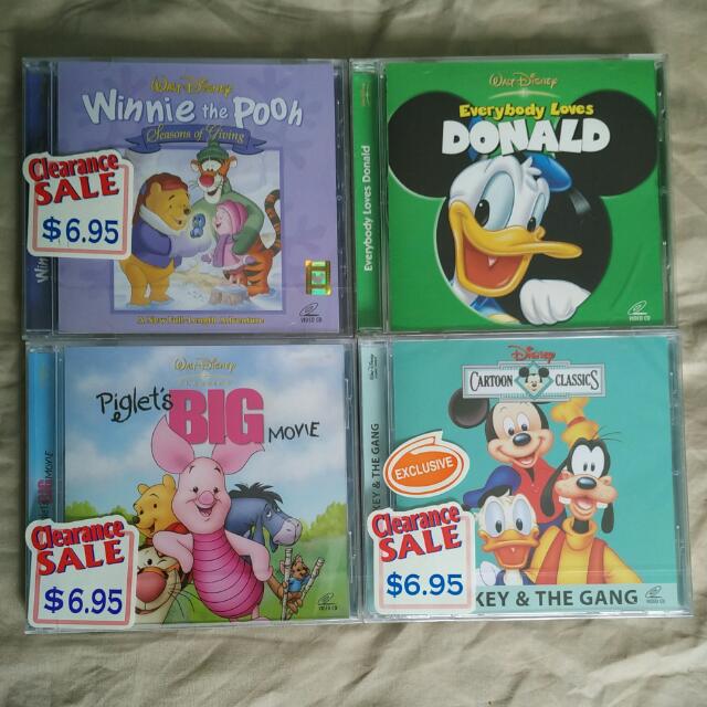 Walt Disney Animation Video CDs, Hobbies & Toys, Toys & Games on Carousell